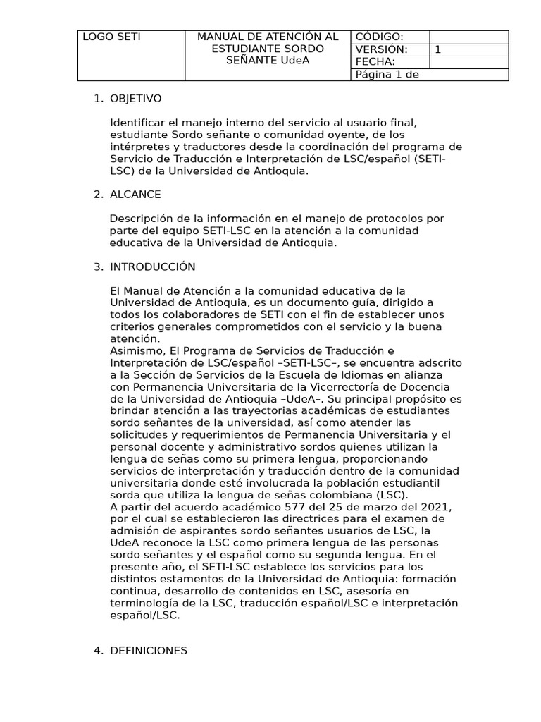 Manual Seti - V1 | PDF | Traducciones