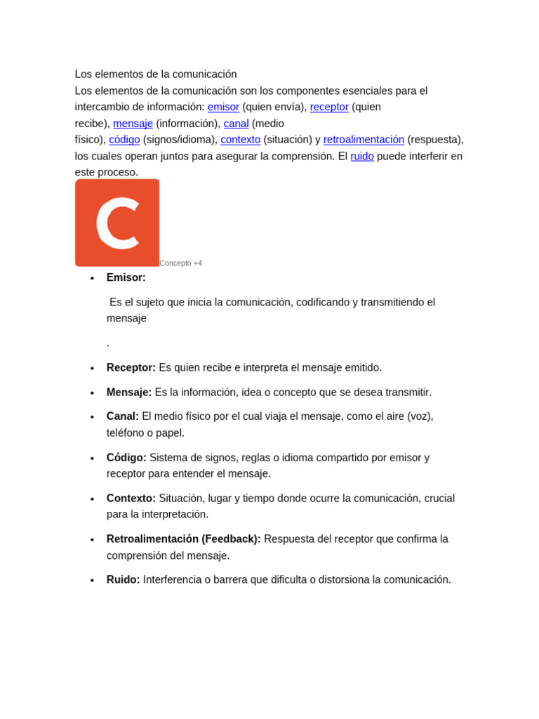 Los Elementos de La Comunicación | PDF