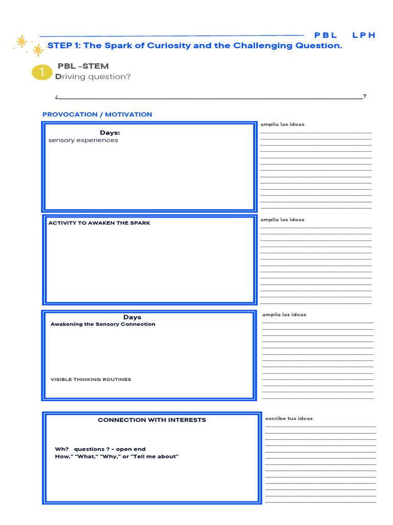 PBL STEM Steps and Evidences ENGLISH TEACHERS | PDF | Psychological ...