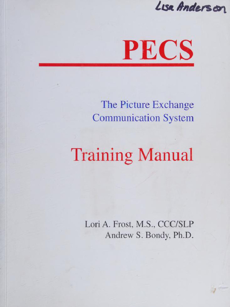 PECS Training Manual | PDF | Speech | Cognitive Science