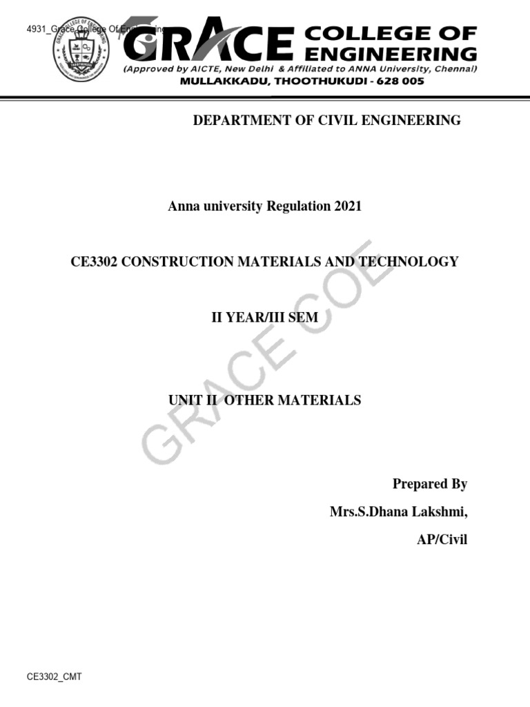 III Ce Ce3302 CMT Unit II | PDF
