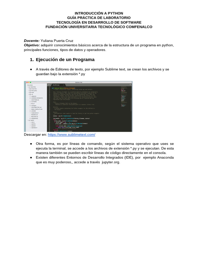 Guia 1. Python-Introducción (3) | PDF | Python (lenguaje de ...
