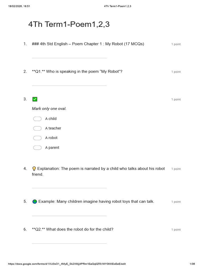 4ThEngTerm1-Poems1,2,3 - Google Forms | PDF | Sea