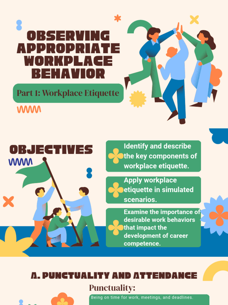 Q3 LESSON 3 - Observing Appropriate Workplace Behavior Part 1 Workplace ...