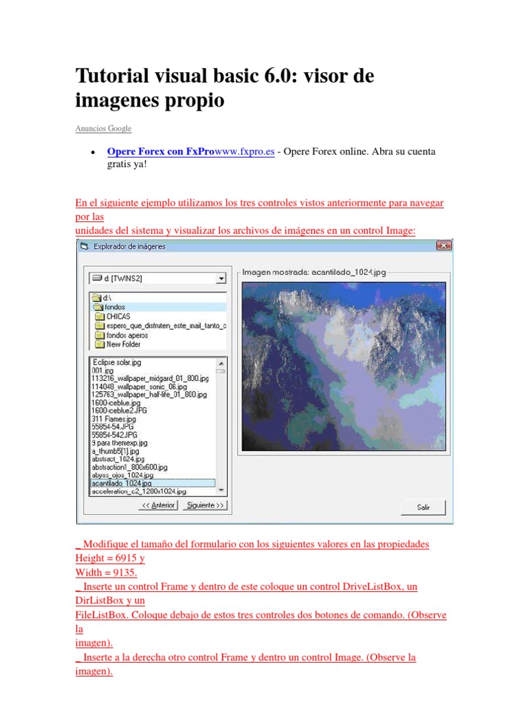 Tutorial Visual Basic 6 | PDF | Archivo de computadora | Point and Click