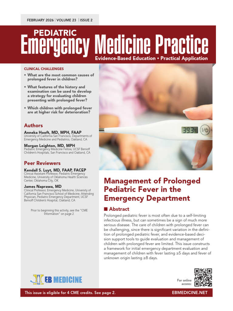 2026 Management of Prolonged Pediatric Fever in The Emergency ...