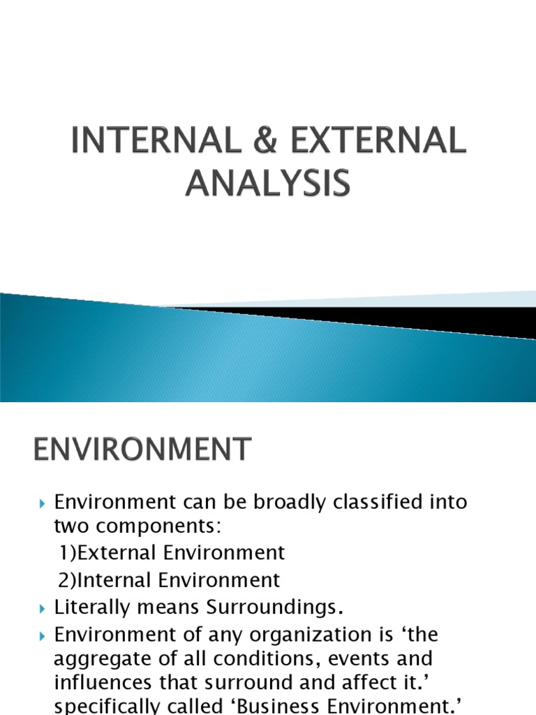 Internal & External Analysis | PDF | Strategic Management | Business