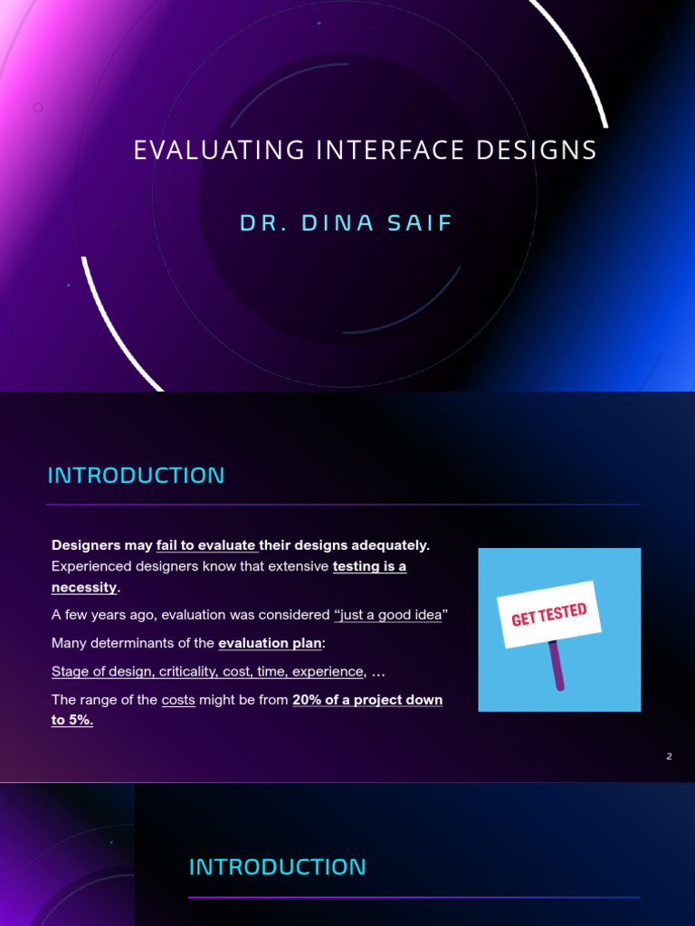 Lecture 7 - User Interface Evaluation PDF | PDF | Usability | User ...