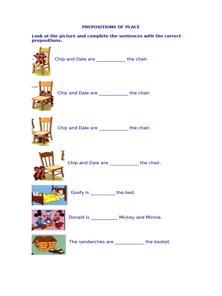 Prepositions of Place Fun Activities Games 4004 | PDF