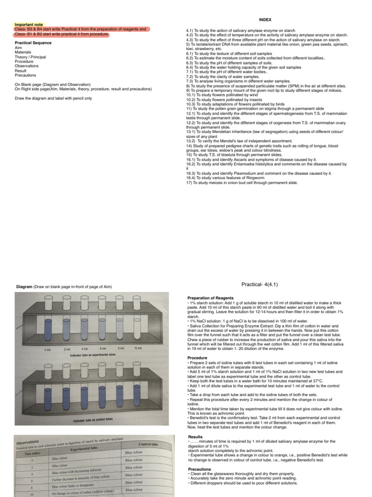 Class 12th Biology Practical | PDF | Soil | Nucleotides