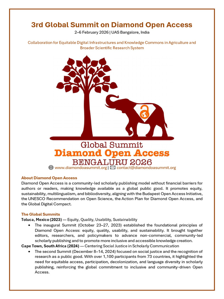 Brochure Global Summit DOAB Ver3 | PDF | Open Access | Governance