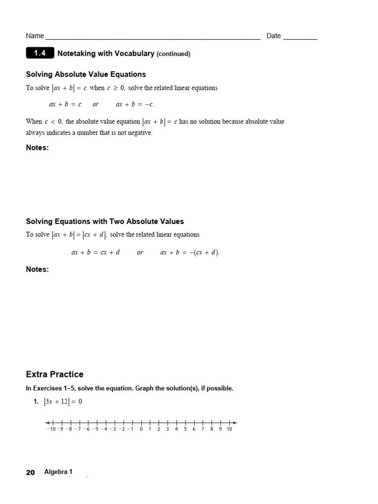 1.4-1.5 Rewriting Equations and Formulas (HW) | PDF | Mathematics ...