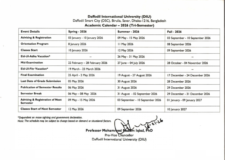Semester Schedule Tri Semester | PDF