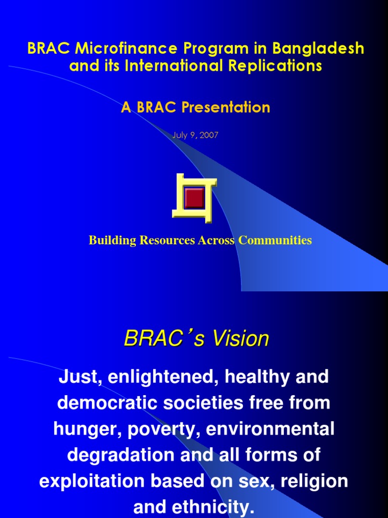 BRAC Microfinance Program in Bangladesh and Its International ...