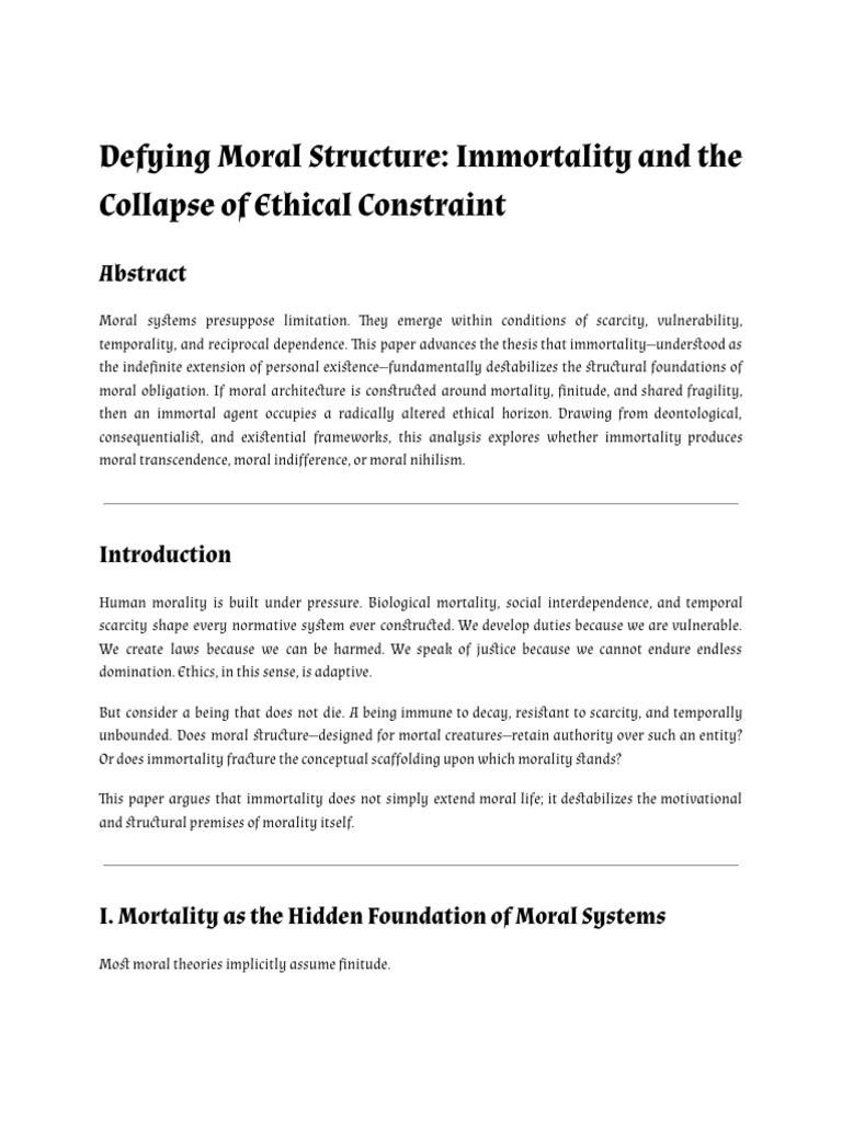 Defying Moral Structure | PDF | Morality | Applied Philosophy