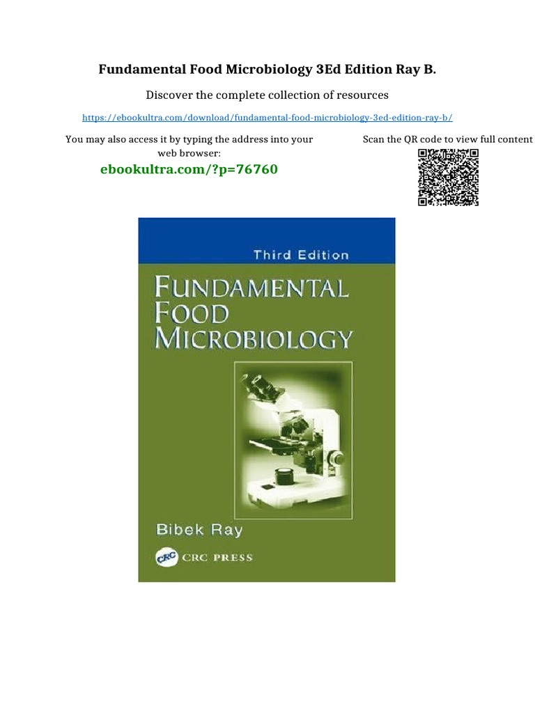 Fundamental Food Microbiology 3ed Edition Ray B. Available Full ...