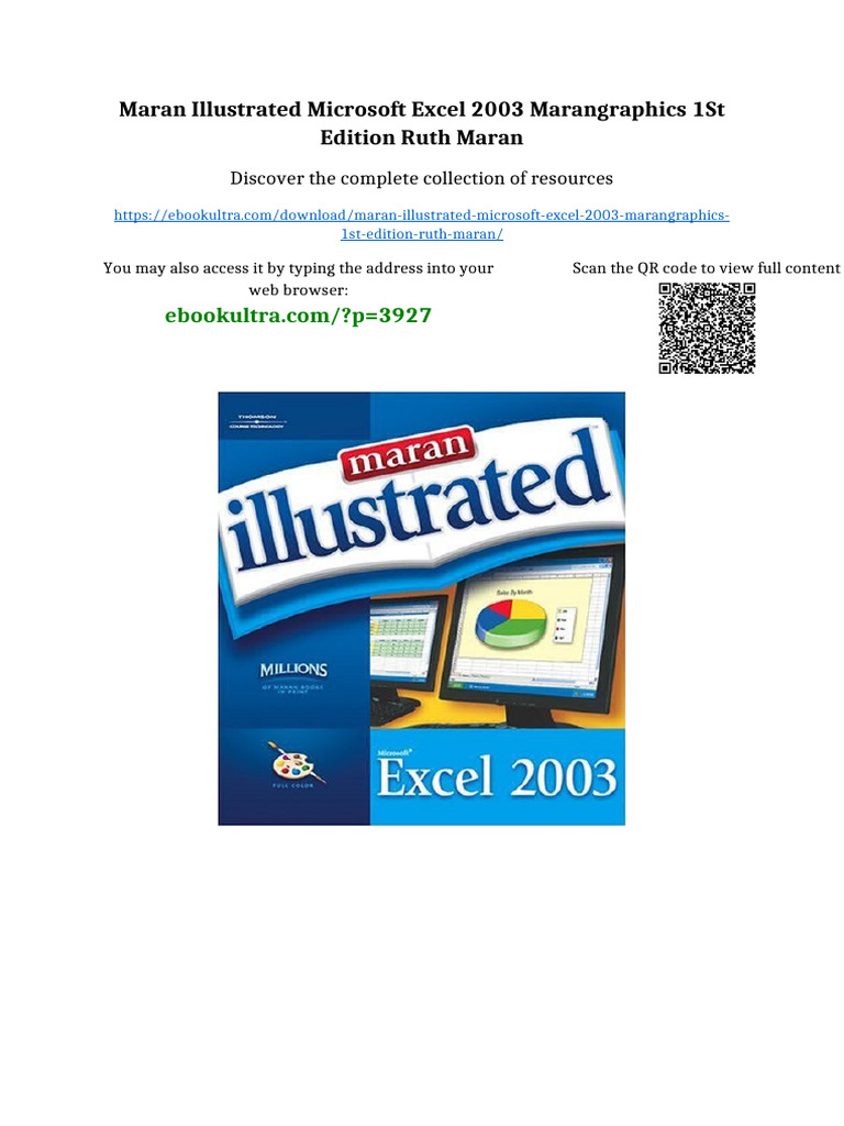 Maran Illustrated Microsoft Excel 2003 Marangraphics 1st Edition Ruth ...