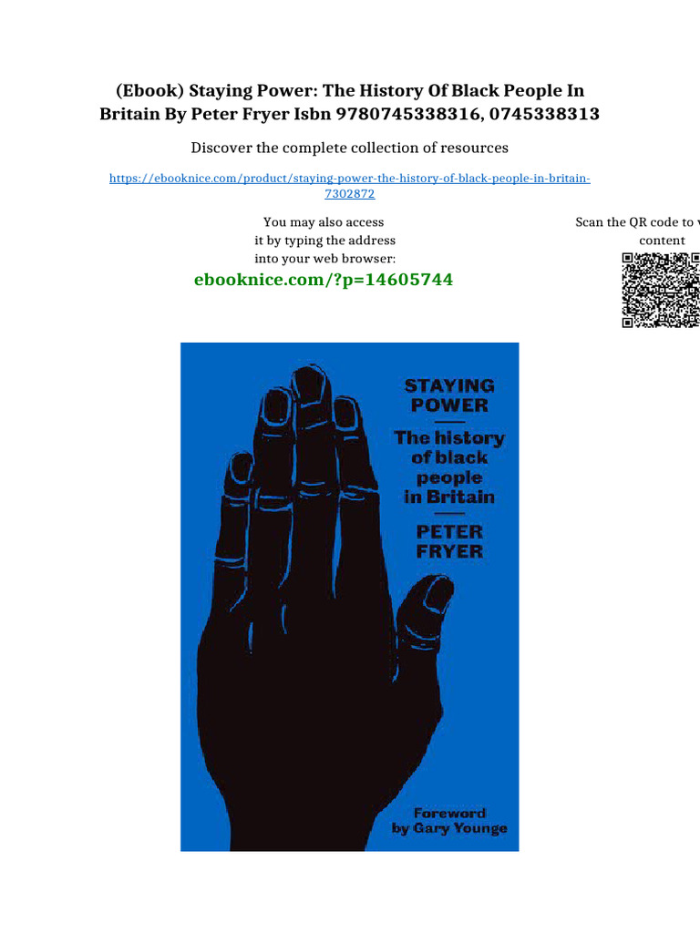 (Ebook) Staying Power: The History of Black People in Britain by Peter ...