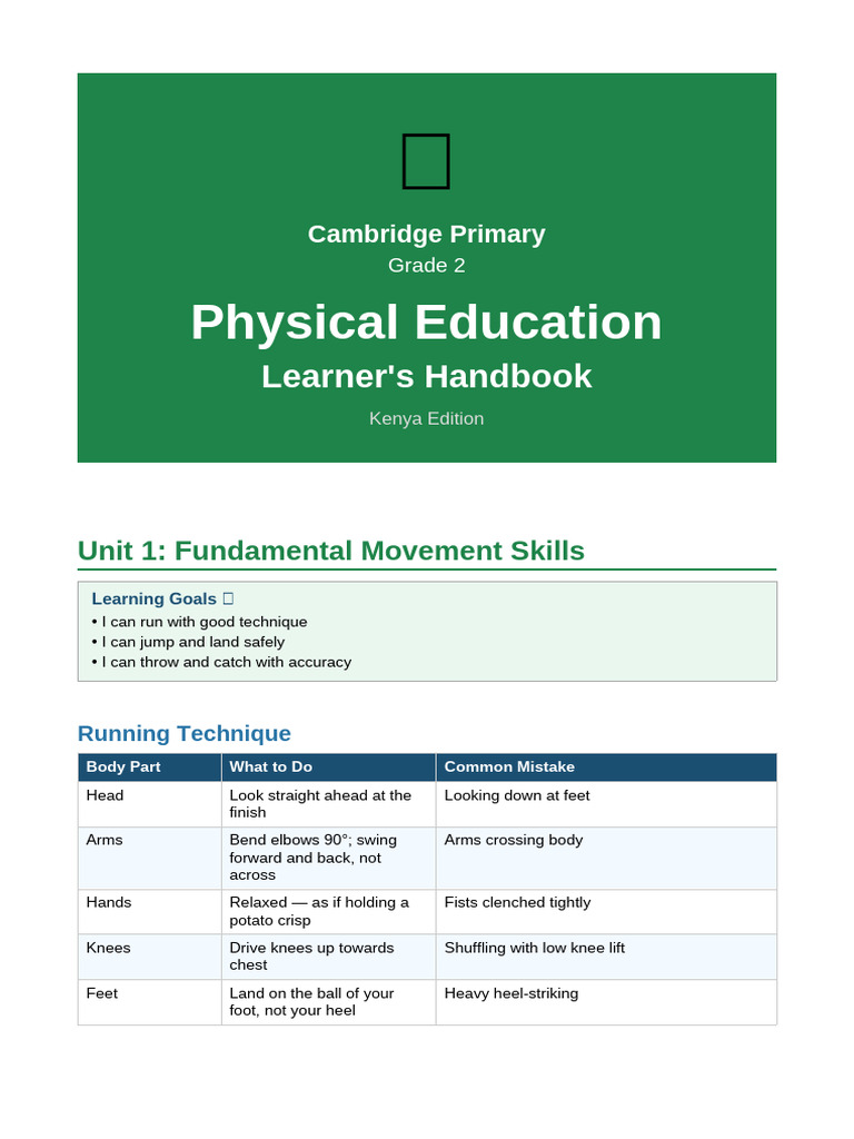 PhysicalEducation Grade2 Textbook | PDF