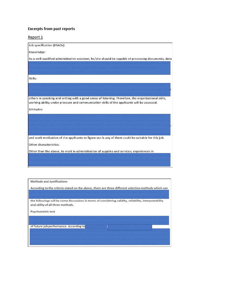 Sample Assignment 1 Report Excerpts Pdf 4617