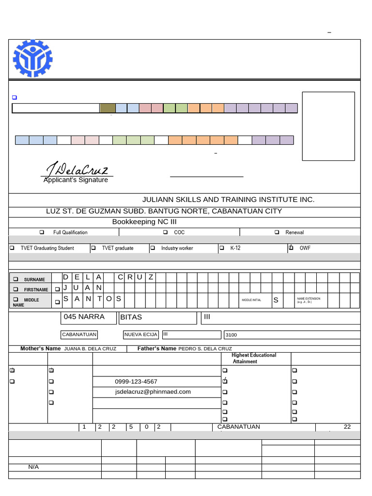 TESDA OP CO 05 Competency Assessment Forms 1 Merged | PDF
