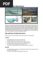Design of Water Intake Structures | PDF | Dam | River