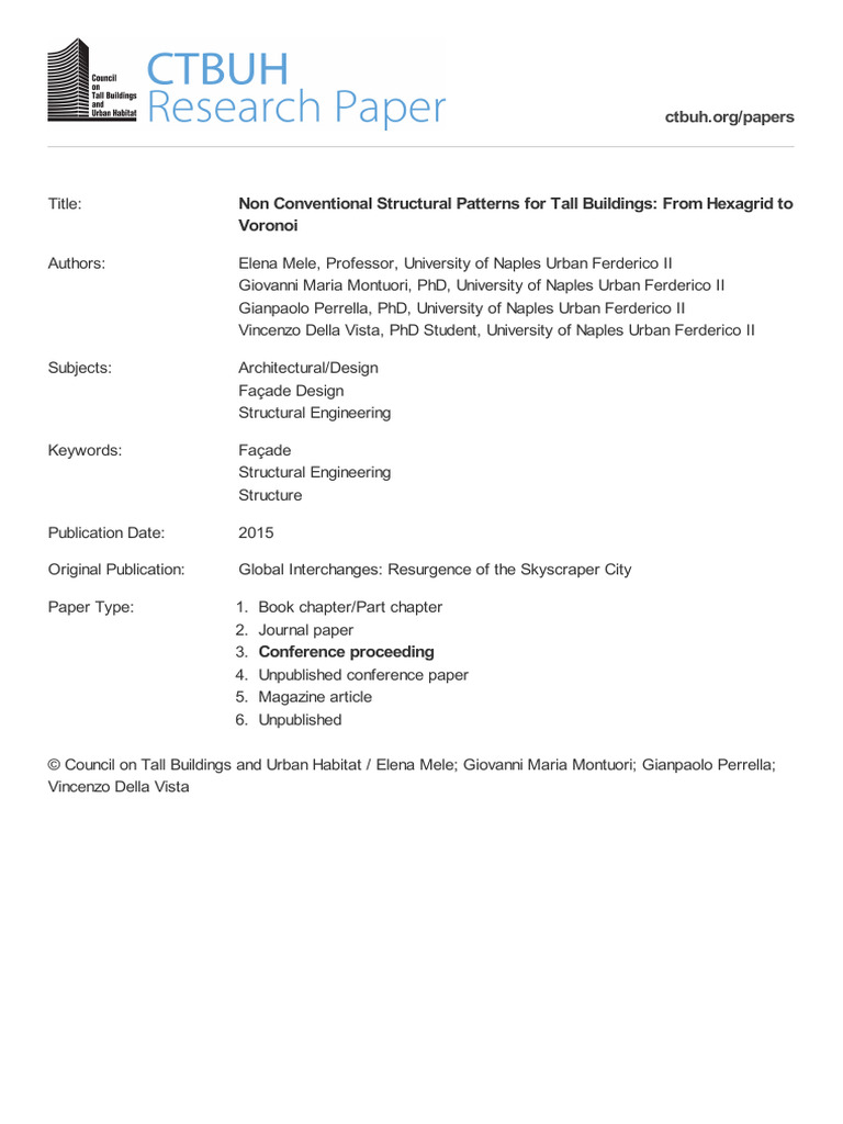 2508 Non Conventional Structural Patterns for Tall Buildings From ...