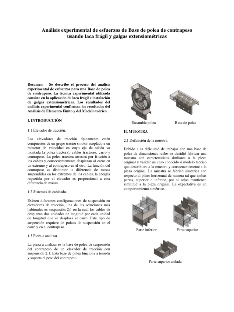 Base para Polea de Contrapeso | PDF | Ascensor | Suspensión (Vehículo)