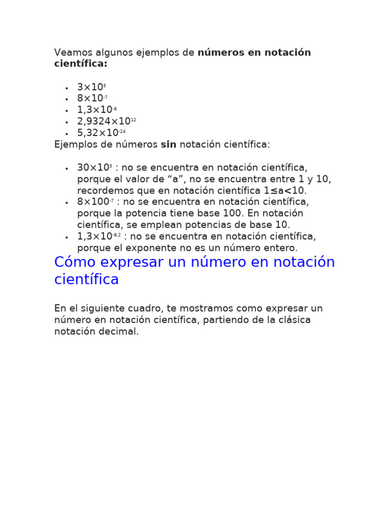 Notacion Cientifica | PDF