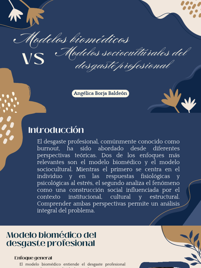 Modelos Biomédicos Vs Modelos Socioculturales Del Desgaste Profesional ...