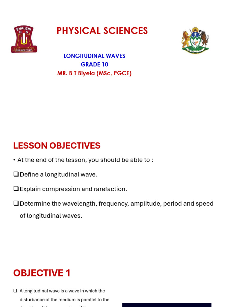 Lesson 2 - Longitudinal Waves | PDF
