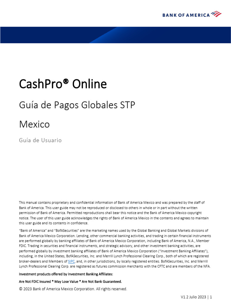 CashPro Global Payments Guia STP - Mexico V1.2 (Spanish) (Julio 2023 ...