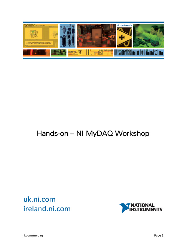 NI MyDAQ Hands-On Workshop | PDF | Low Pass Filter | Resistor