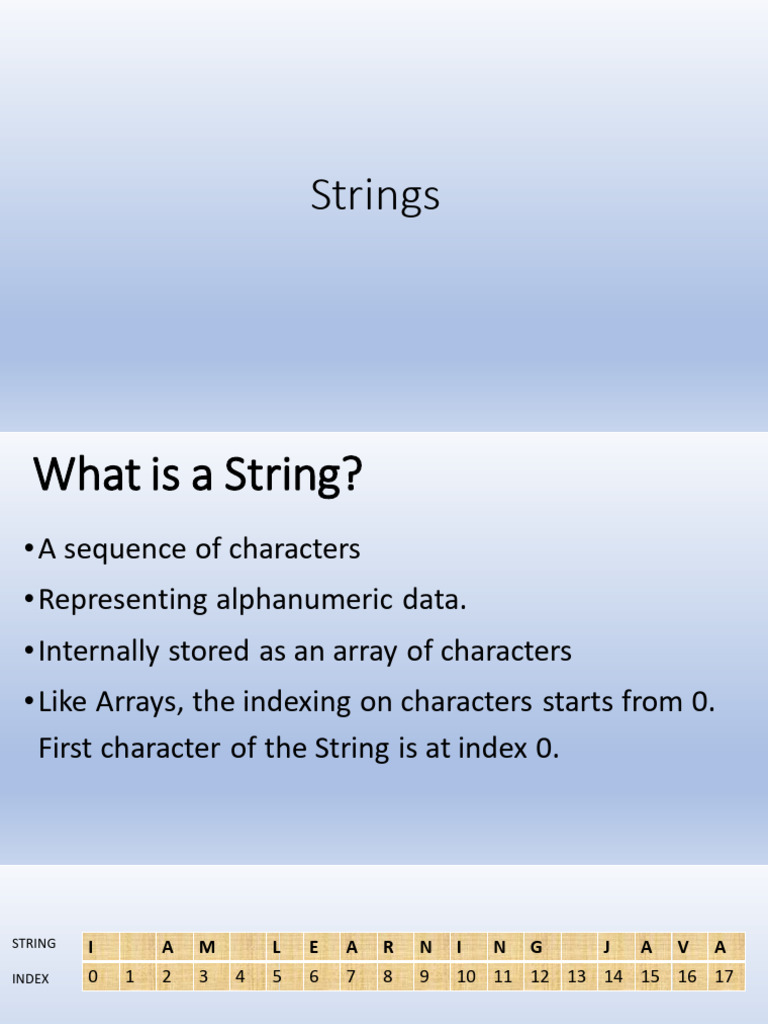 Strings | PDF | String (Computer Science) | Integer (Computer Science)