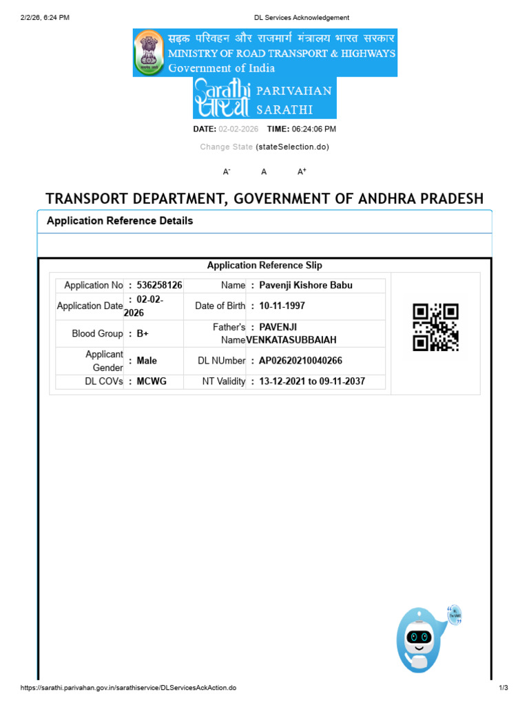 DL Services Acknowledgement | PDF | Driver's License | Road Transport