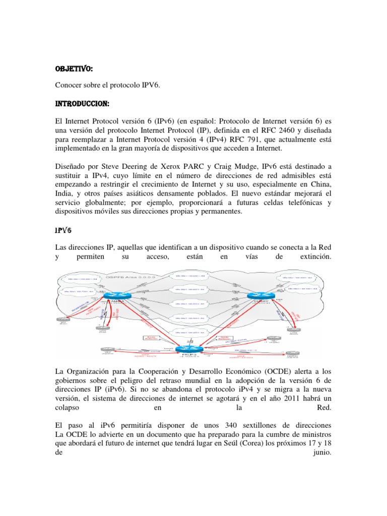 IPV6 Informe | PDF | Yo Pv6 | Protocolos de internet