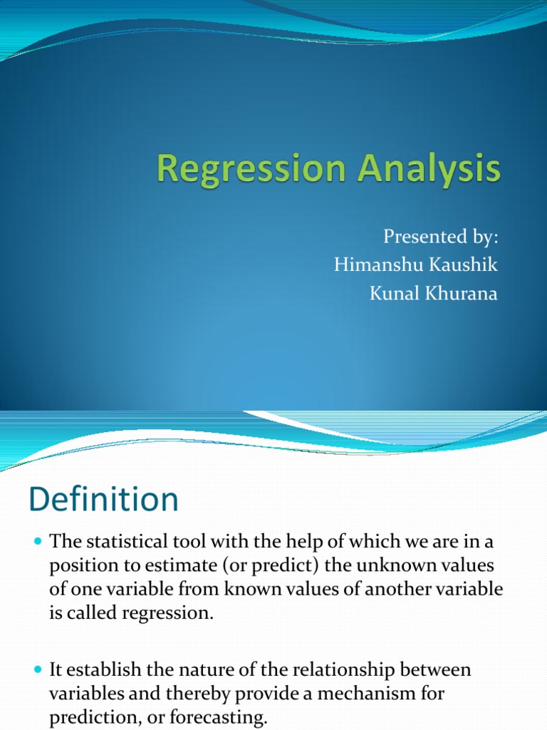 QT Presentation | PDF | Prediction | Regression Analysis