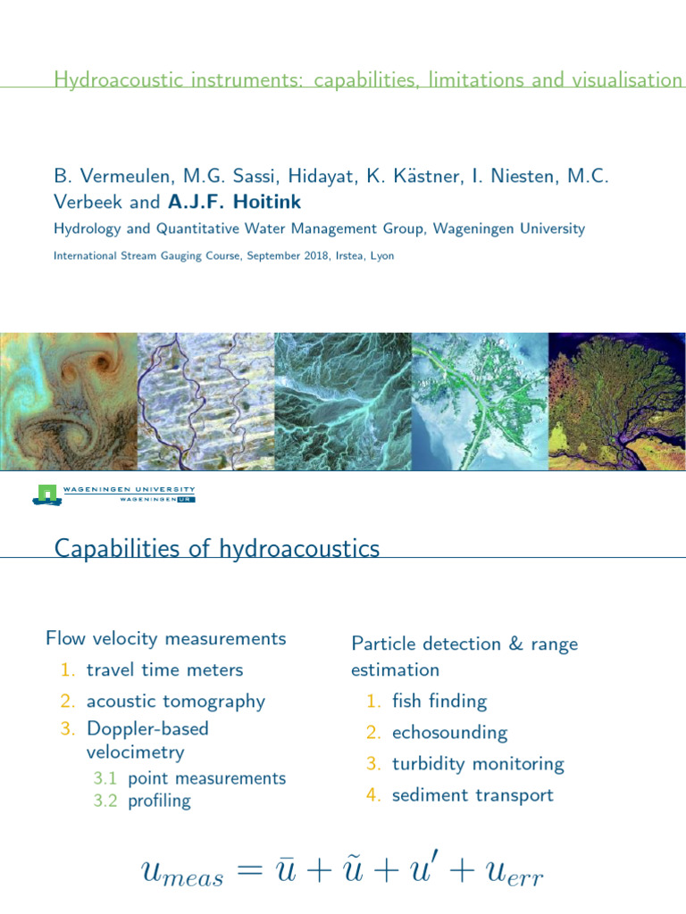 16 Ton Hoitink Hydroacoustics | PDF | Waves | Sound