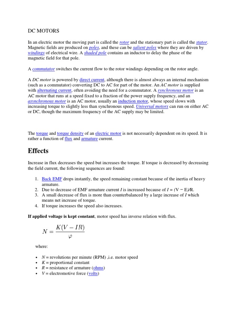 DC Motors Explained | PDF | Electrodynamics | Machines