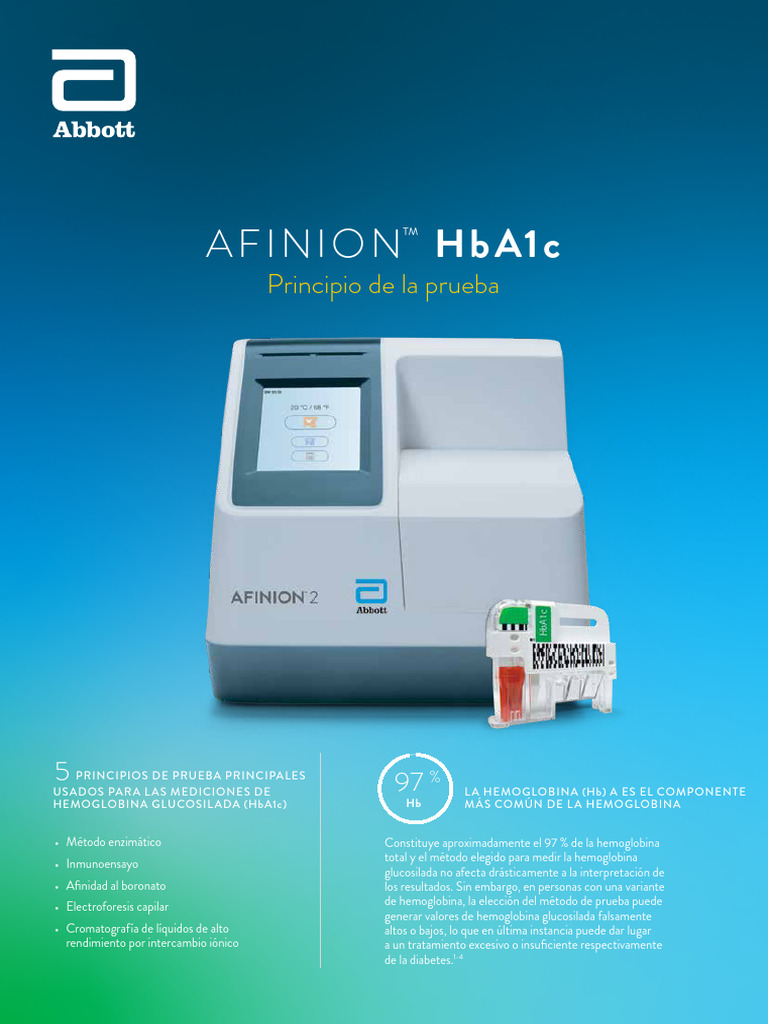 Afinion HbA1c Test Principle Document - ES | PDF | Hemoglobina ...