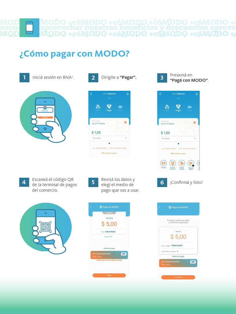 InstructivoModoenBNA Como Pagar | PDF
