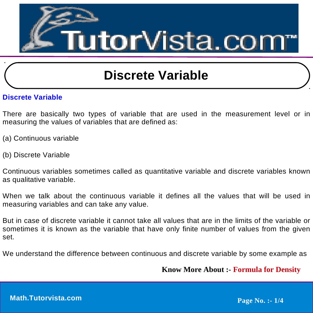 Discrete Variable | PDF