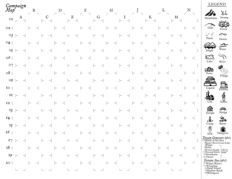 Blank Hex Map | PDF | Geomorphology | Physical Geography