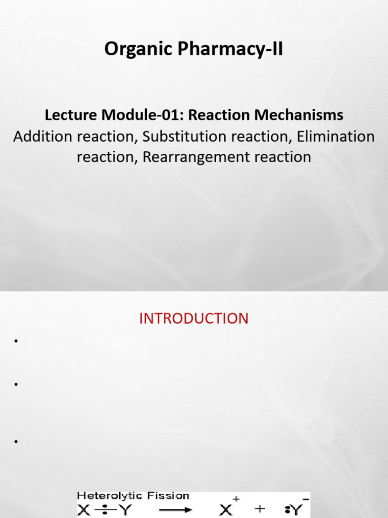 Organic Reaction Mechanism | PDF | Chemical Reactions | Alkene