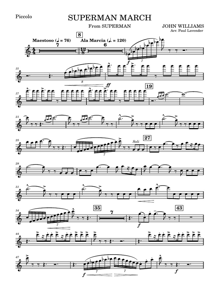 Superman March Piccolo | PDF