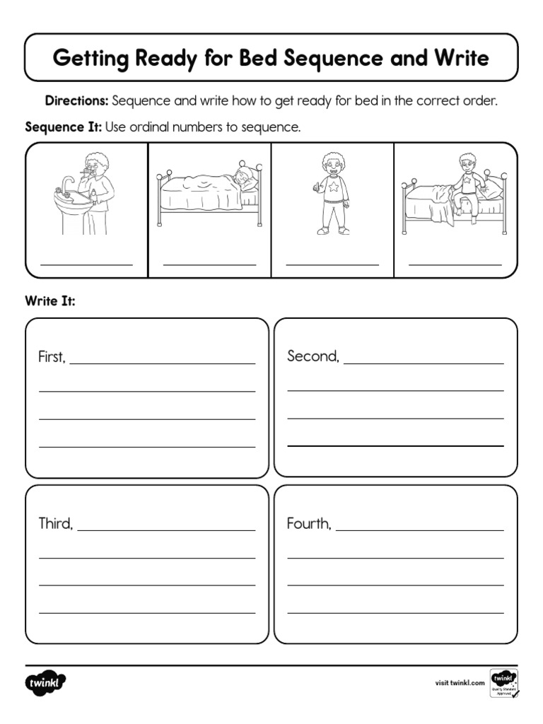 BW Getting Ready For Bed Sequence and Write | PDF