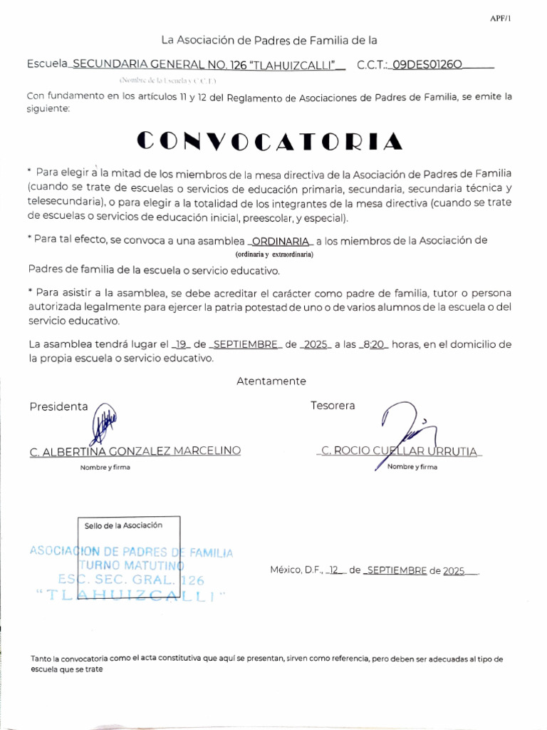 Convocatoria Apf 25-26 | PDF