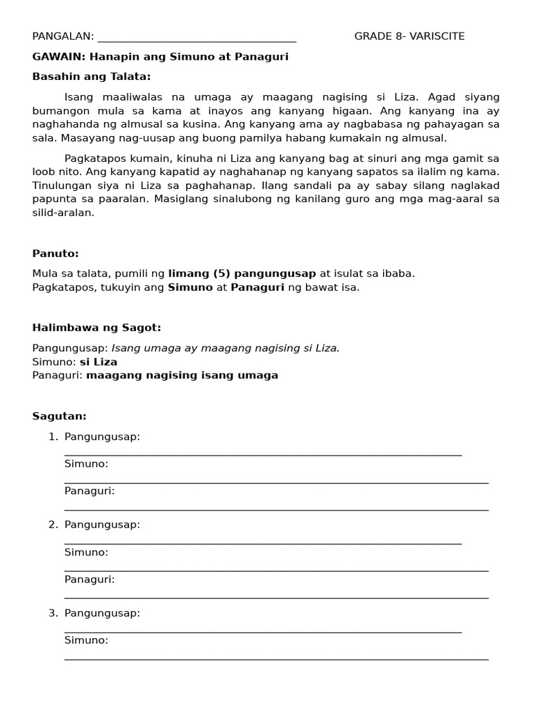 Bantas at Simuno Panaguri Act | PDF