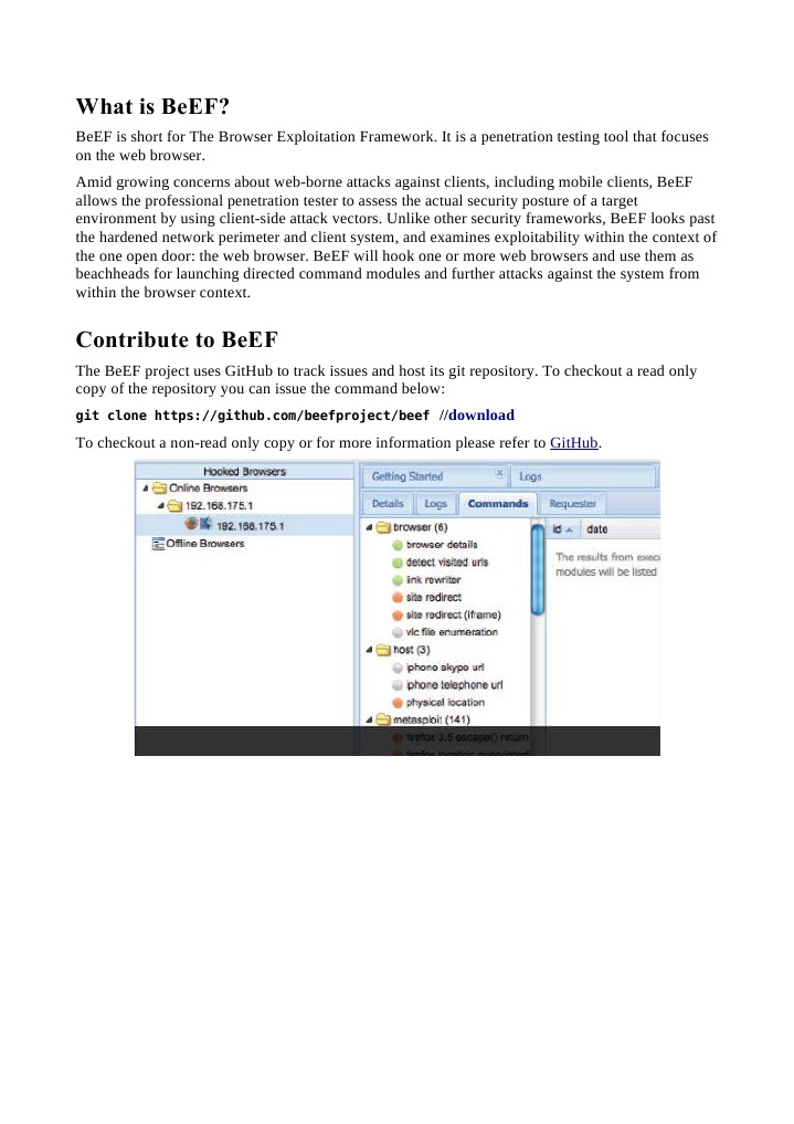 BeEF XSS Framework | PDF | Computing | Software