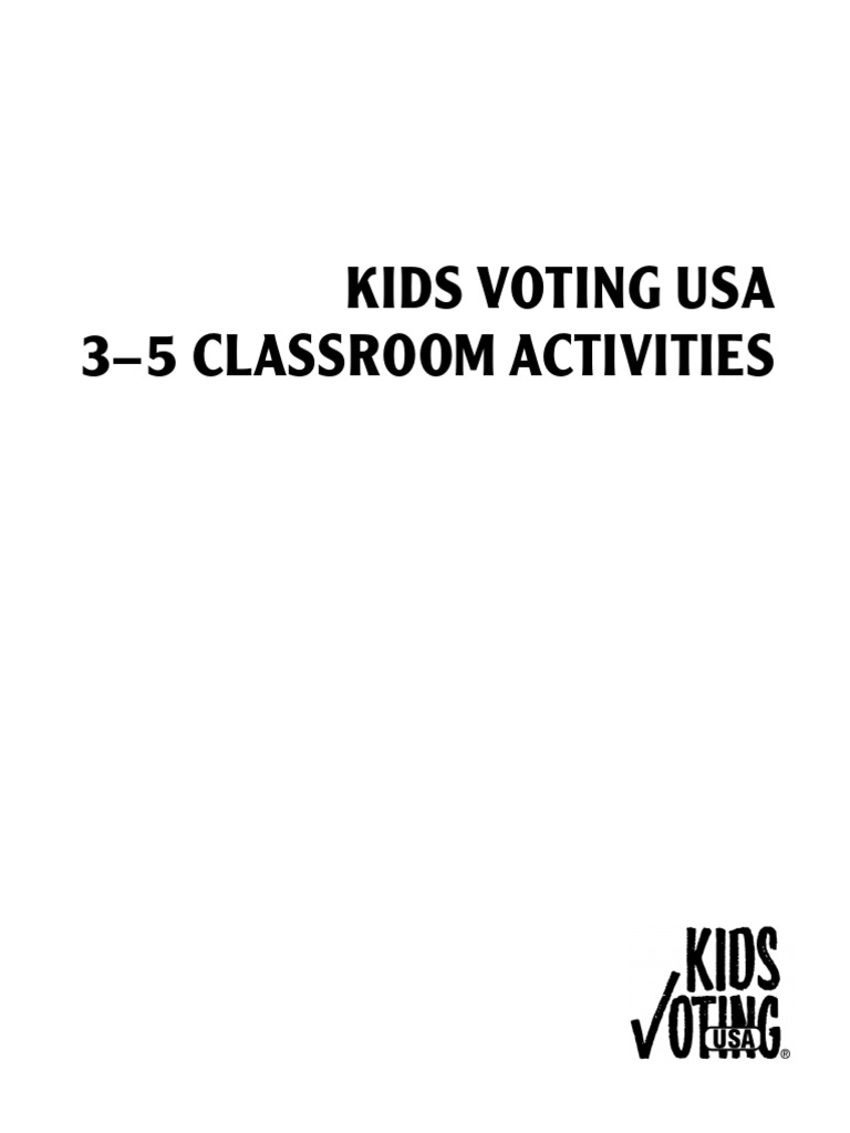 3-5 Kids Voting Activities | PDF | Voting | Elections
